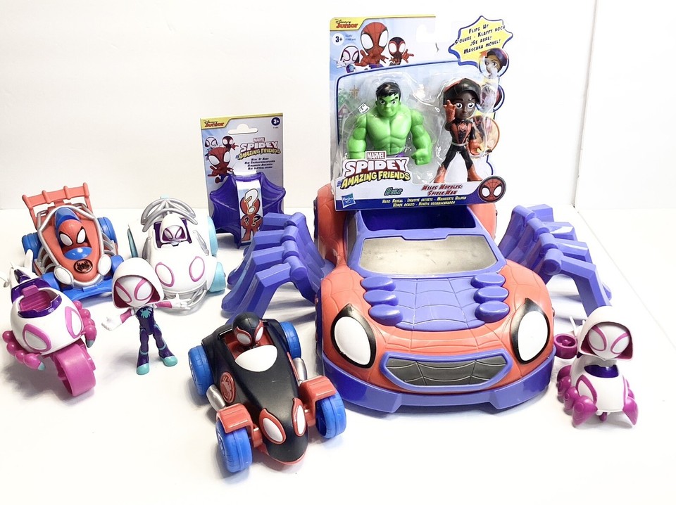 Marvel Spidey Amazing Friends Toy Lot W Change & Go Riders And Web ...
