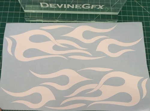 2x Flame Decal Vinyl Sticker Car Window Wall Logo fire | eBay