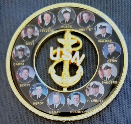 Amazing 3" Navy USN Chiefs Mess CPO Challenge Coin MCPON History 122nd ...