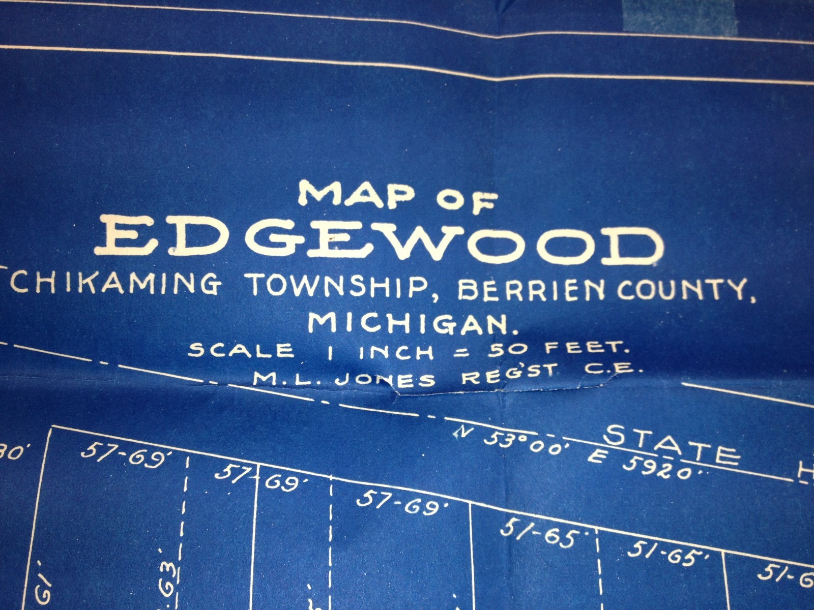 Michigan Map of EDGEWOOD Chikaming Township Berrien County 1893 ...