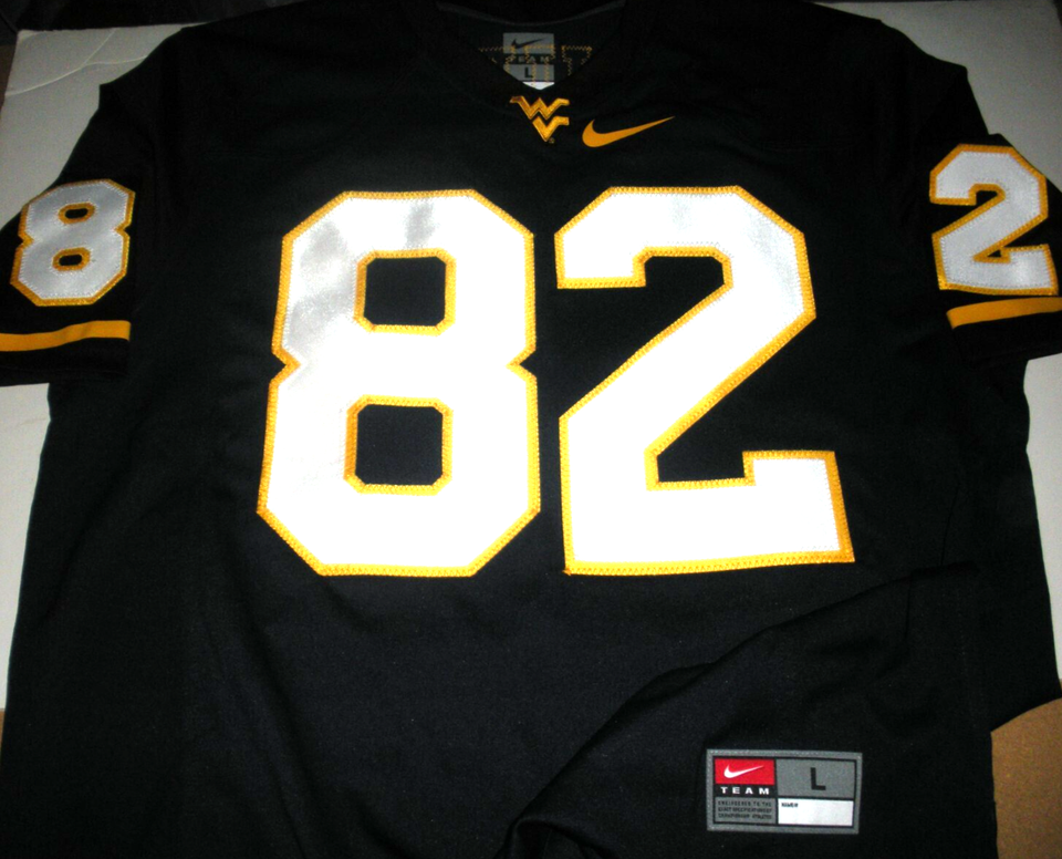 SAM HUFF WEST VIRGINIA MOUNTAINEERS W/COA SIGNED OFFICIAL LICENSED NIKE ...