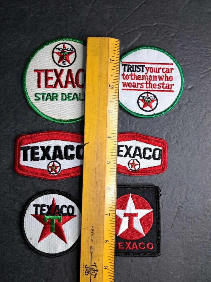6 TEXACO EMBROIDERED PATCH Gas Oil Advertisement Collection | eBay