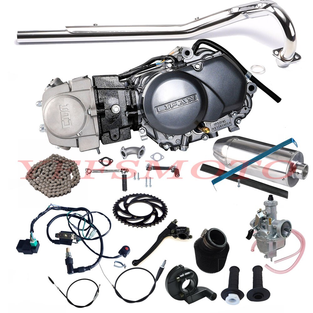 Lifan 125cc Engine Motor Kit 4-Speed for CRF50F CRF110F Z50 CT70 Pit ...