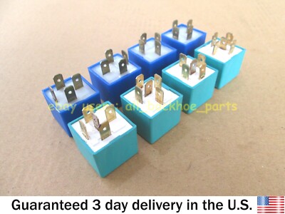 JCB BACKHOE - GREEN & BLUE RELAYS 4 PCS. EACH (PART NO. 716/09500 716/ ...
