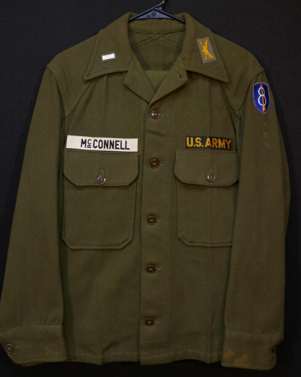 Korean War US Army 8th ID 1st LT Armor Branch 'McConnell' M1951 Shirt ...