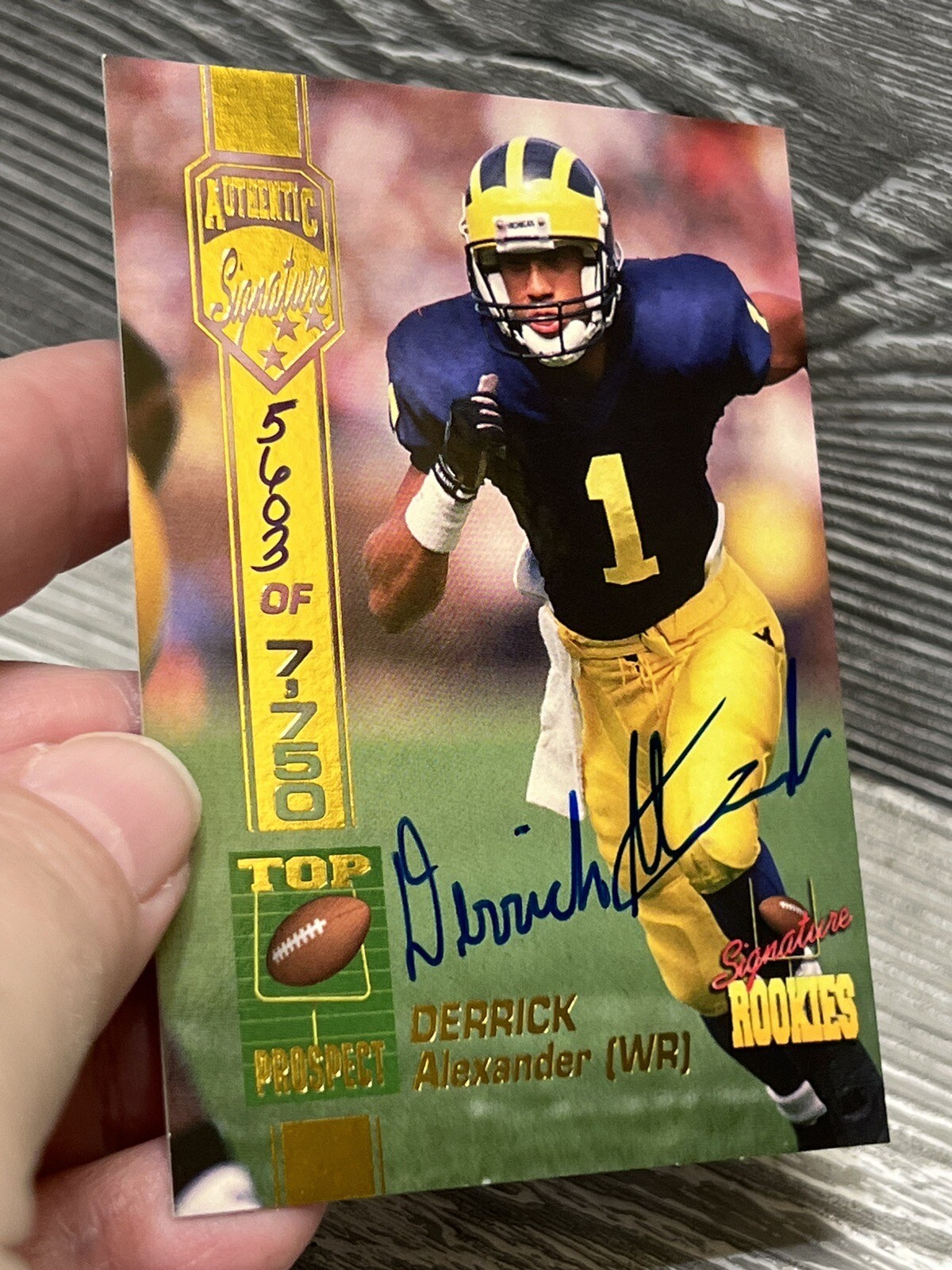 1994 Signature Rookies - Authentic Signature #3 Derrick Alexander /7750 ...