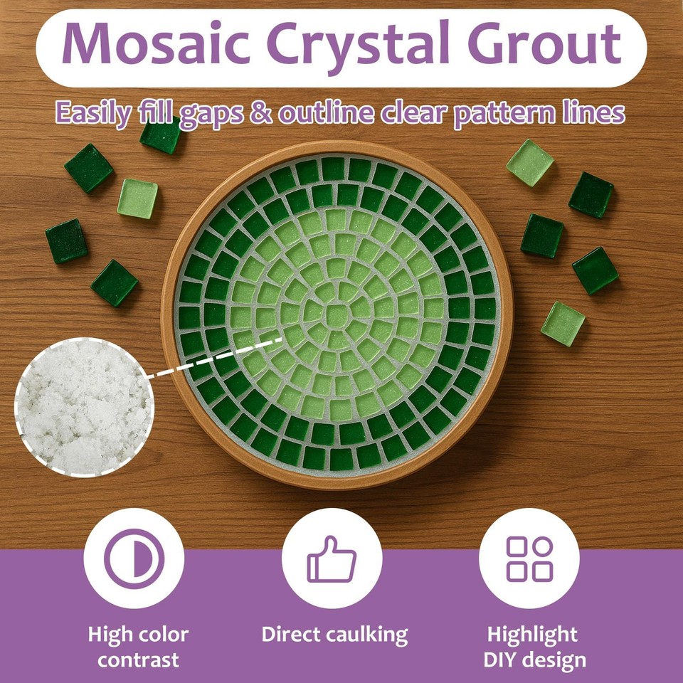 1DFAUL 200g Mosaic Crystal Grout for Crafts Mosaics Tile Tools High ...