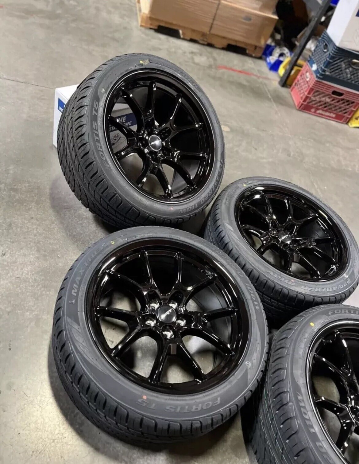 4) WIDEBODY 20x11 Gloss Blk SRT Hellcat 50th ANV Wheels Tires Charger ...