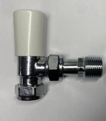 Drayton TRV4 Chrome 15mm Replacement Angled Lockshield ONLY With White ...