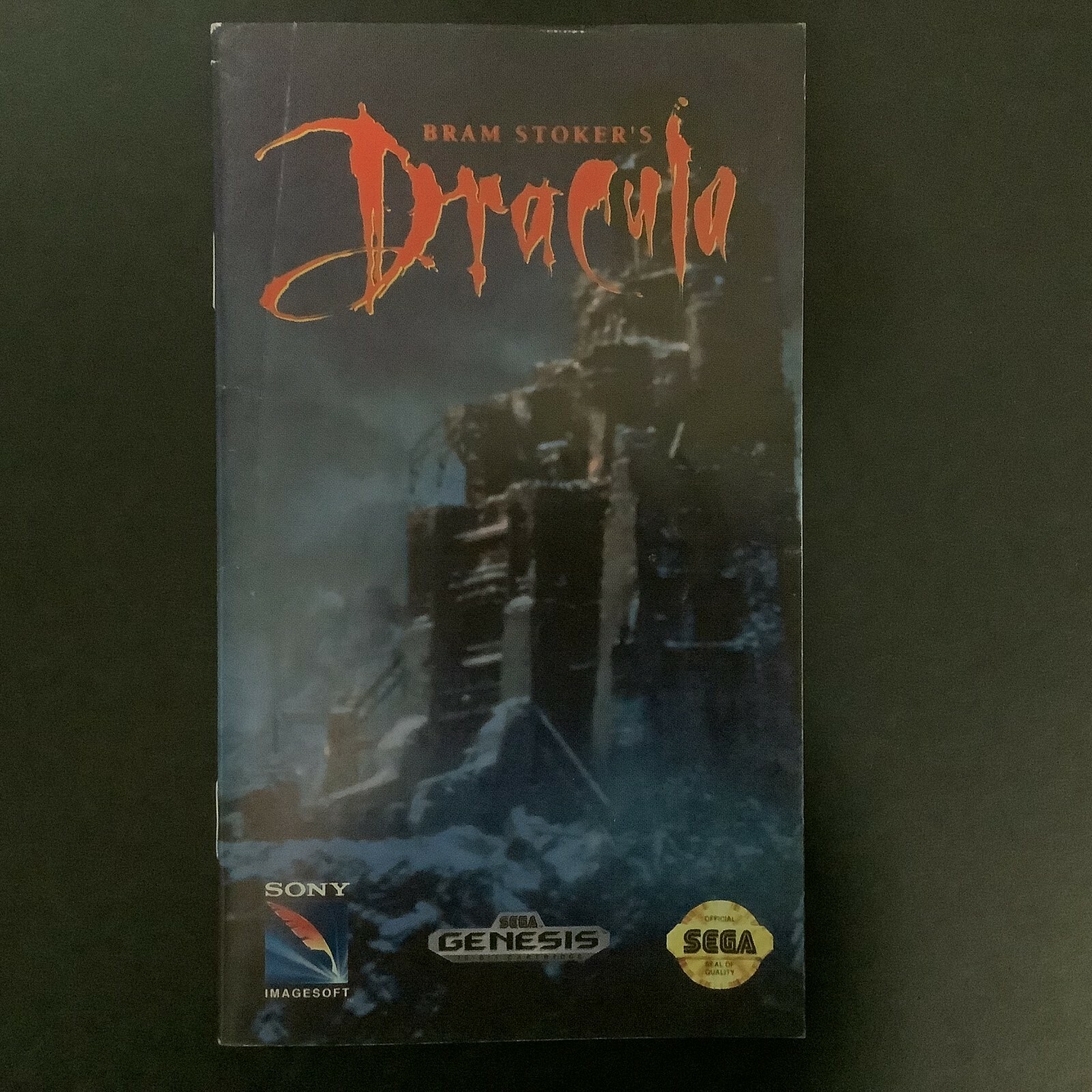 Bram Stoker's Dracula SEGA Genesis Instruction Manual Only - Good Shape ...