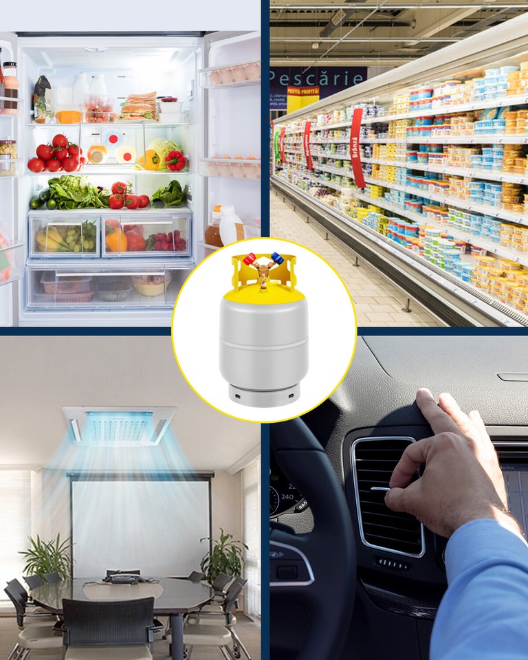 Recovery Tank 30lb for R134, R410, R12, R22 400 PSI 1/4 SAE Y-Shaped ...