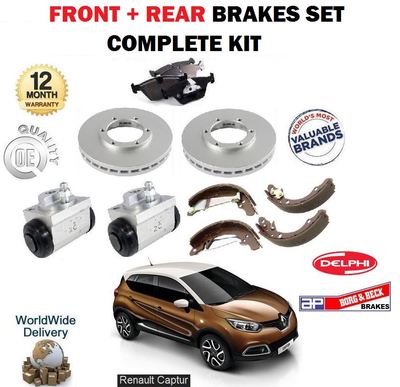FOR RENAULT CAPTUR 2013- FRONT + REAR BRAKES SET PADS DISCS SHOES ...