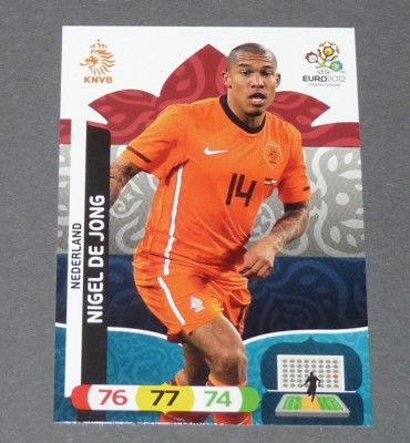 NIGEL DE JONG KNVB NEDERLAND PAYS-BAS FOOTBALL CARD PANINI UEFA EURO ...