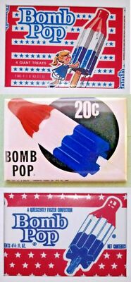 Bomb Pop popsicle 2x3 metal Refrigerator Magnets vintage retro | eBay