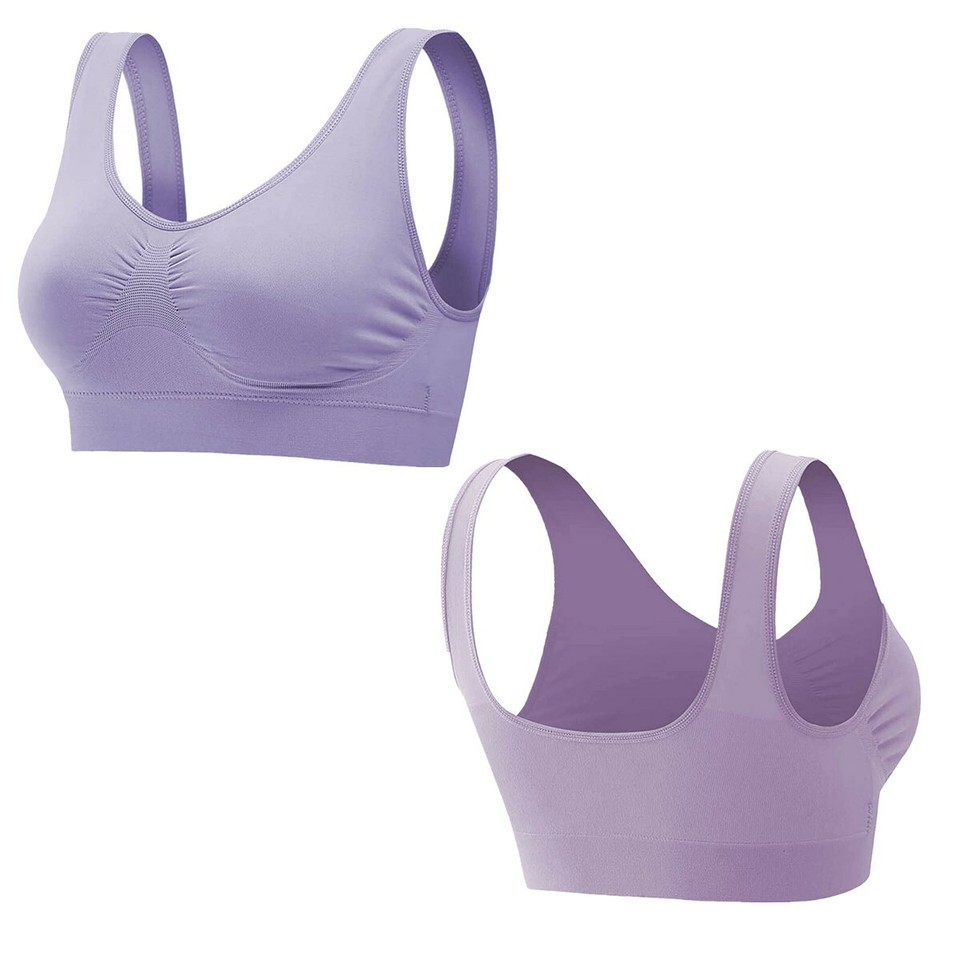 3Pack Sport Bras Seamless Wire Free Weight Support Tank Sports Yoga ...