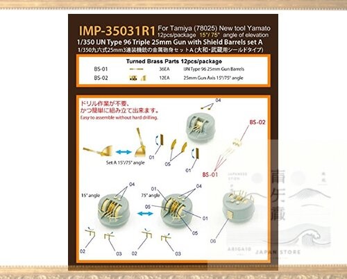 Infini Model 1/350 IMP Series Japanese Navy Type 96 25mm Triple Machine ...