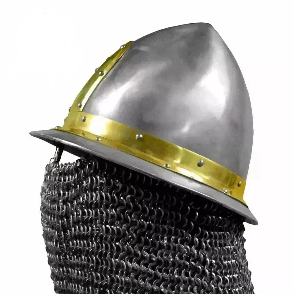 Medieval Knight Helmet Byzantine Kettle Hat Helmet With Chain Helmet | eBay