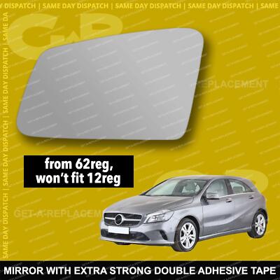 For Mercedes A-Class w176 wing mirror glass 12-18 Left Passenger side ...