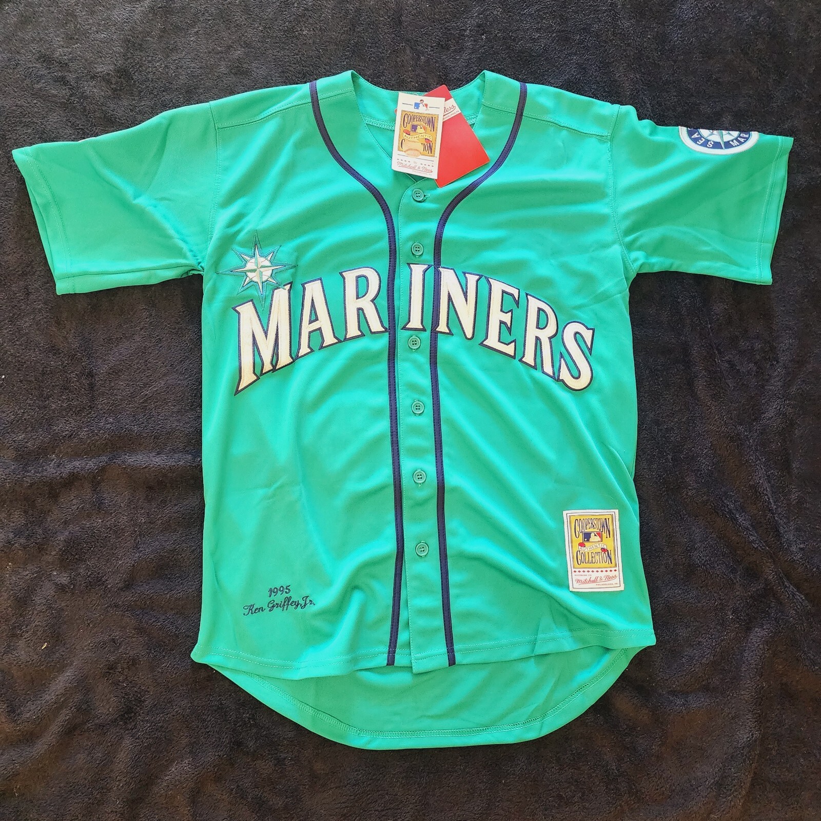 Ken Griffey Jr Seattle Mariners Throwback Jersey Stitched MENS Size 2XL ...
