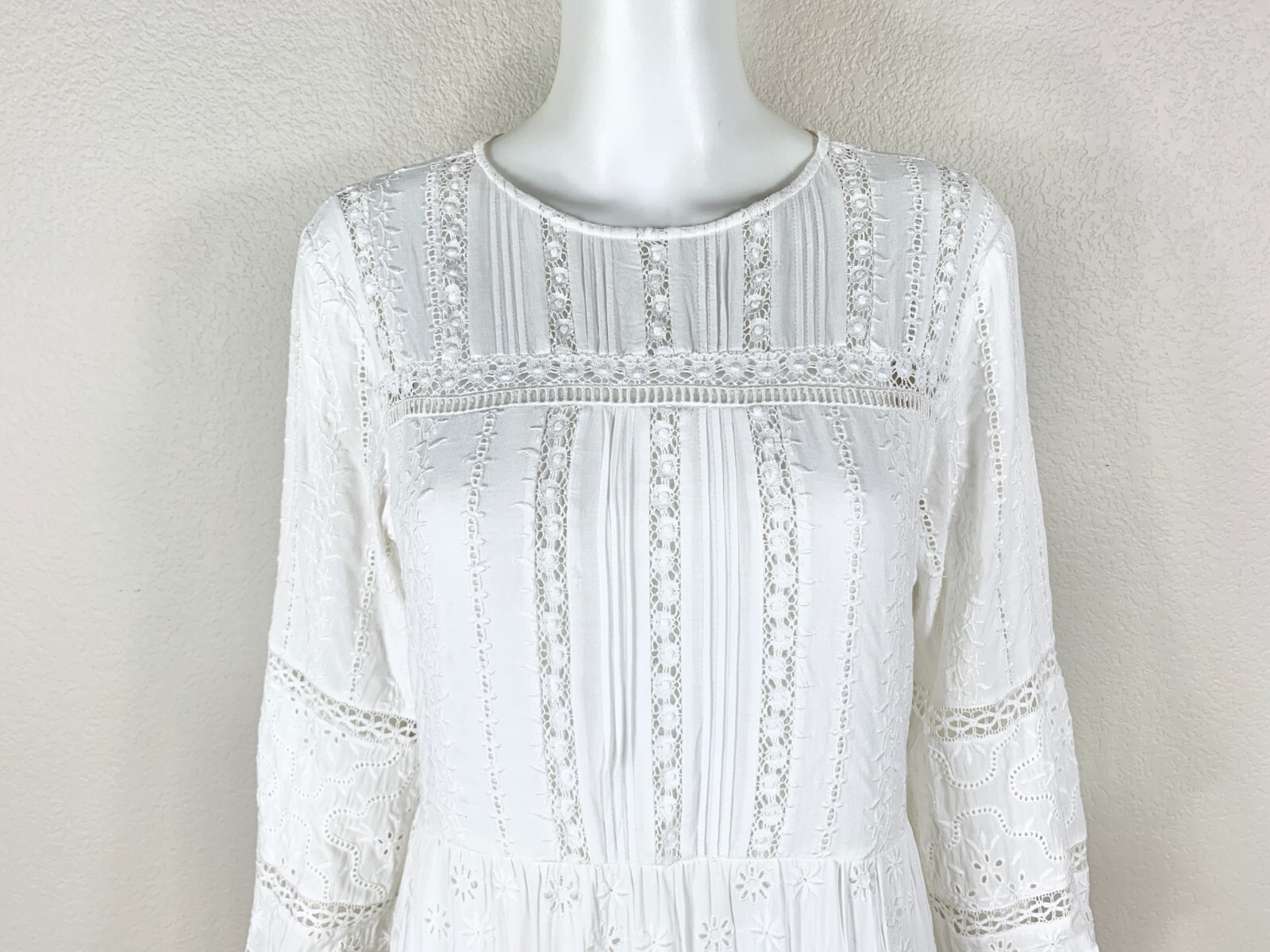 JOHNNY WAS 'Ellen' Tiered Maxi Dress Embroidered Eyel… - Gem