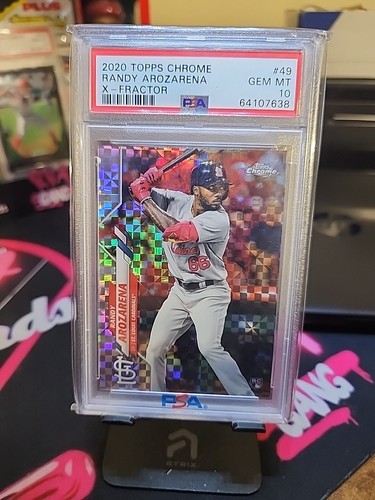 2020 Topps Chrome Randy Arozarena X-Fractor Rookie #49 PSA 10 Rays (31 ...