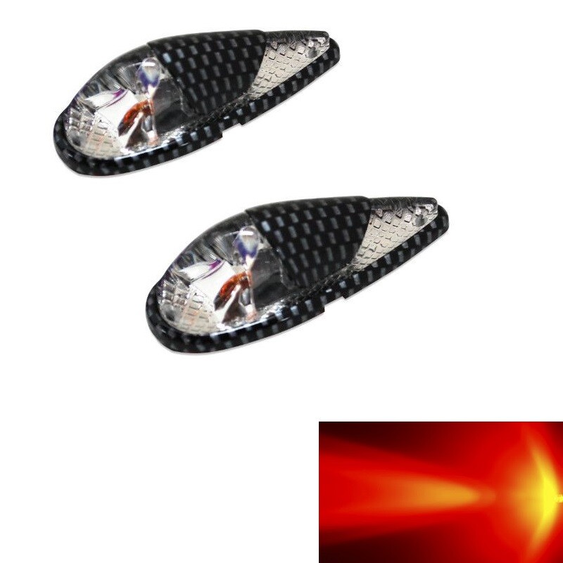 CARBON TEARDROP TURN SIGNAL INDICATOR AMBER BULB MOTORCYCLE MOTORBIKE ...