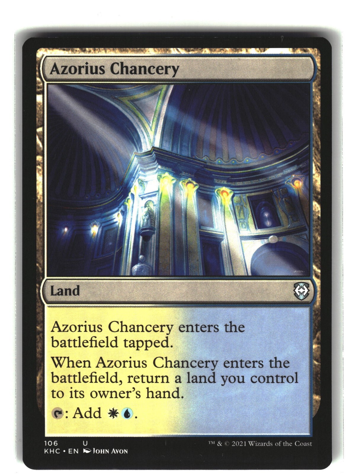 Azorius Chancery (106) Kaldheim Commander KHC (BASE) NM+ (MTG) | eBay