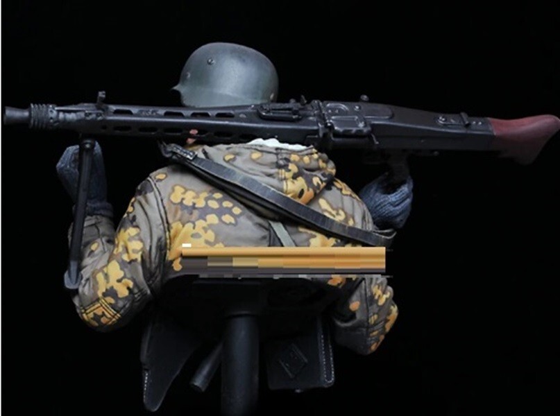 1/10 BUST Resin Figure Model Kit German Machine Gunner Soldier WW2 War ...