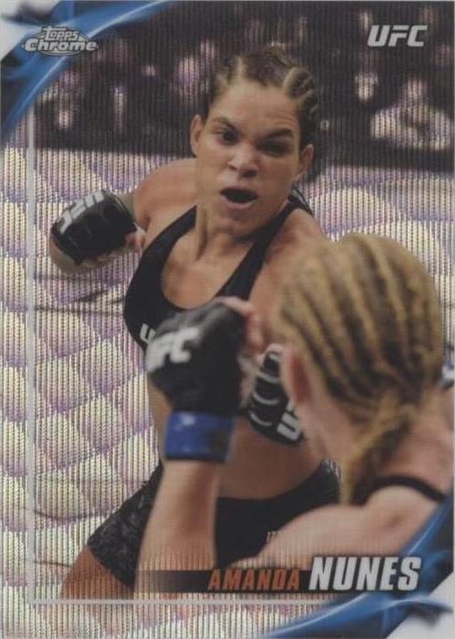 2019 Topps Chrome UFC - Knockout Chrome Amanda Nunes #UFCK-AN Wave /99 ...