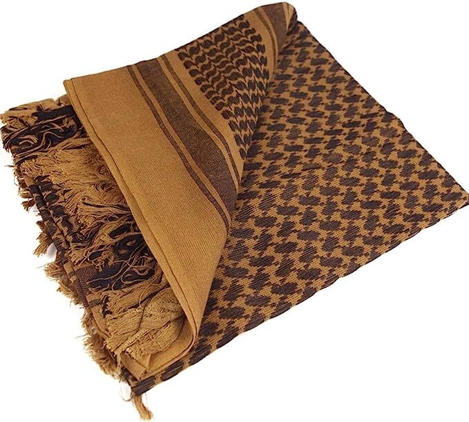 Multifunctional Shemagh Head Scarf - 100% Cotton Keffiyeh Arab Desert ...