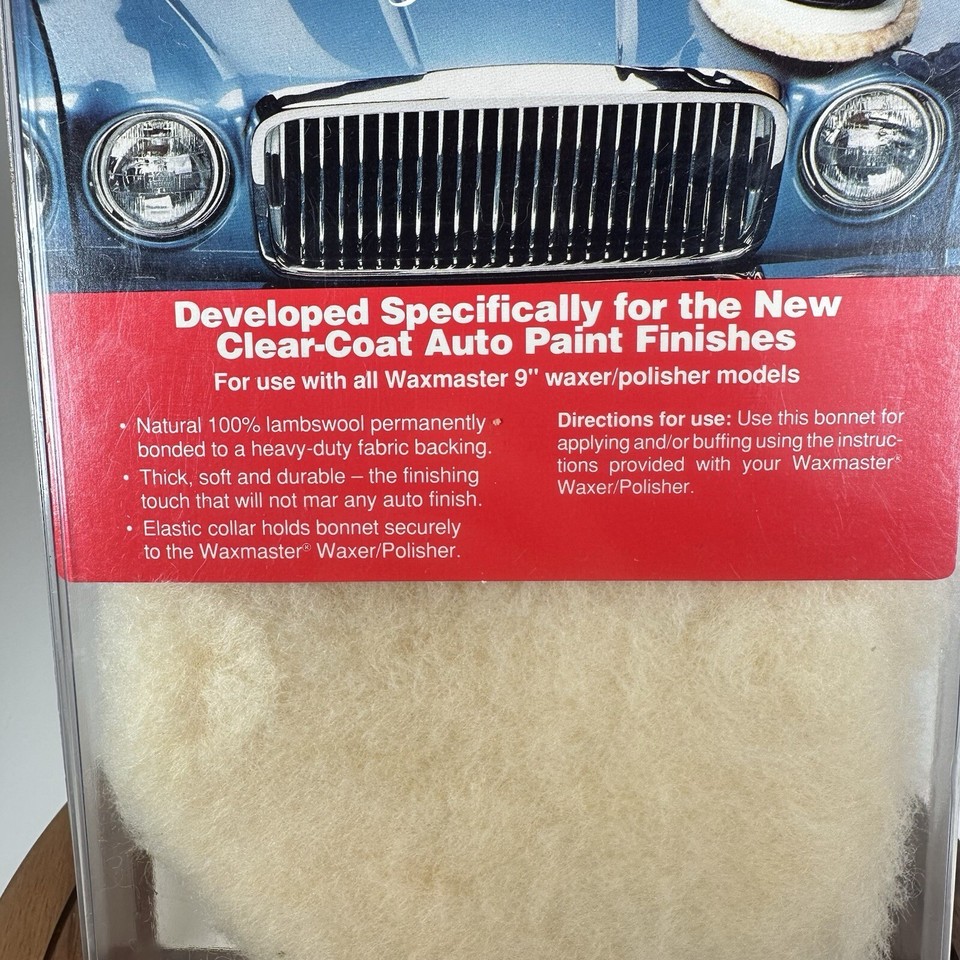 New NOS Chamberlain Waxmaster One 9” Lambswool Polishing Bonnet Model ...