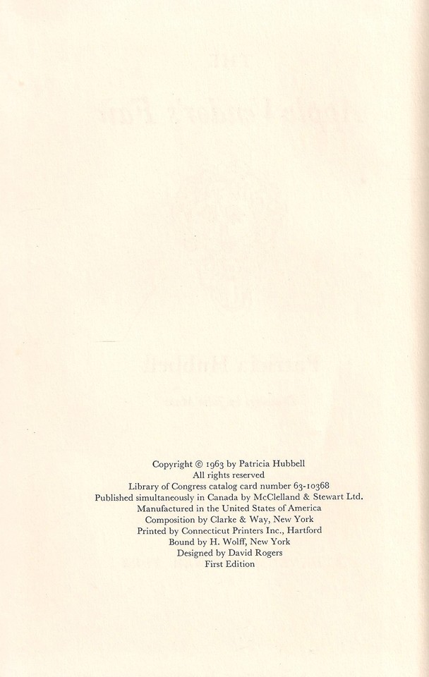 PATRICIA HUBBELL "The Apple Vendor's Fair" RARE FIRST EDITION of Poet's ...