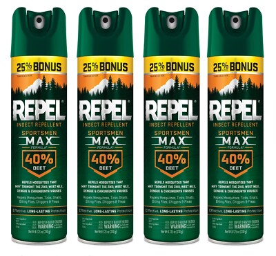 Repel Insect Repellent Sportsmen Max Formula 40% DEET Aerosol Spray ...