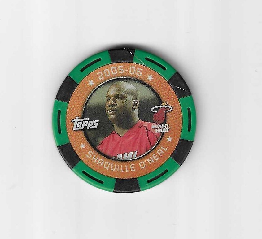 2005-06 Topps NBA Collector Chips Shaquille O'Neal Green Black Parallel ...