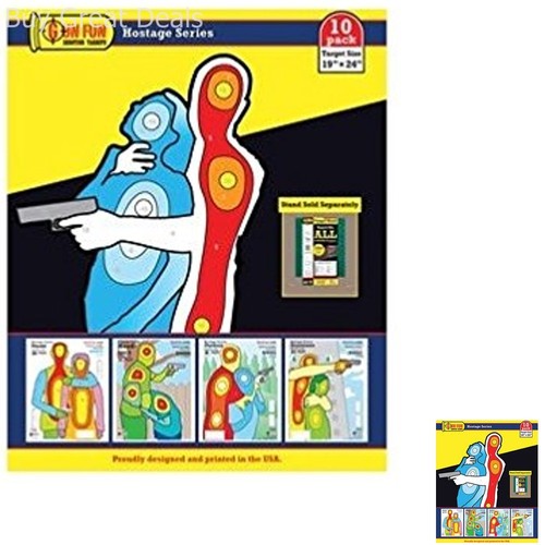 Shooting Target Hostage Series 10 Pack Paper Shoot Practice Targets 19 ...
