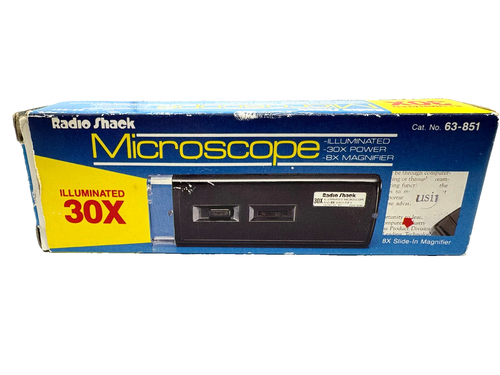 Vintage Radio Shack Micronta Illuminated 30x Pocket Microscope New 63 ...