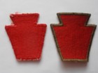 2 Original WW2 issue 28th Infantry Division (Bloody Bucket) Patches ...
