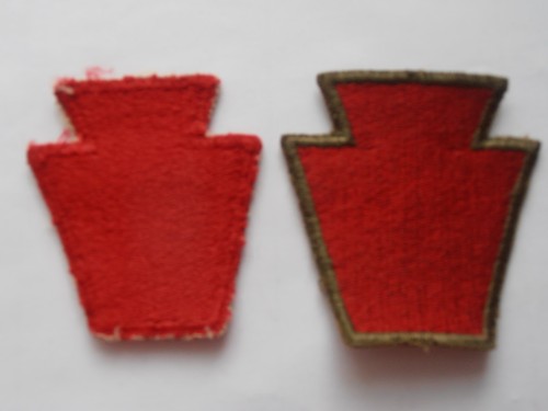 2 Original WW2 issue 28th Infantry Division (Bloody Bucket) Patches ...