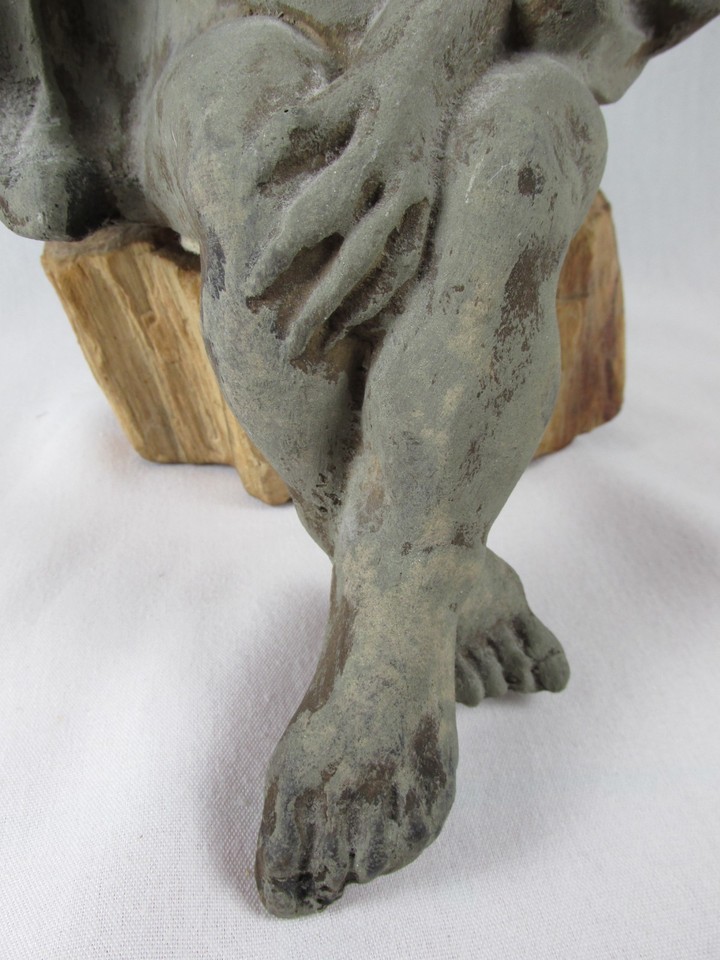 Dragon Gargoyle Clay Sculpture by R Shipman signed - Hand Cast & Hand ...