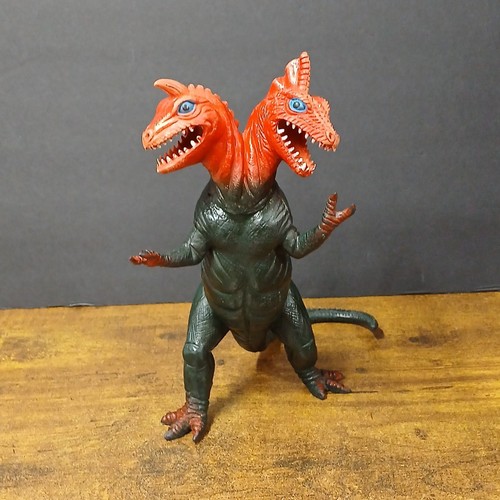 Vintage 2 Headed Kaiju Monster 8.5" Vinyl Figure Dinosaur | eBay
