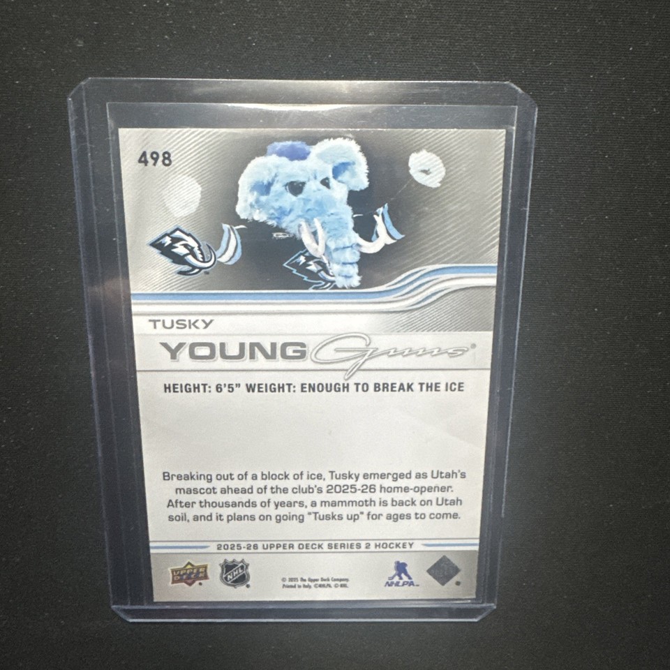 2025-26 Upper Deck Series 2 Tusky Young Guns #498 Utah Mammoth | eBay