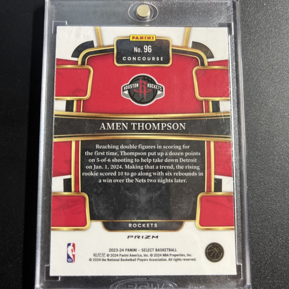 2023 Amen Thompson Select Elephant Prizm Concourse Rookie RC #96 SSP | eBay