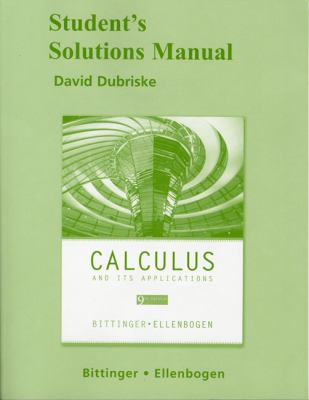 Student Solutions Manual for Calculus and Its Applications ...