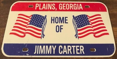 Plains Georgia Booster License Plate Home of President Jimmy Carter ...
