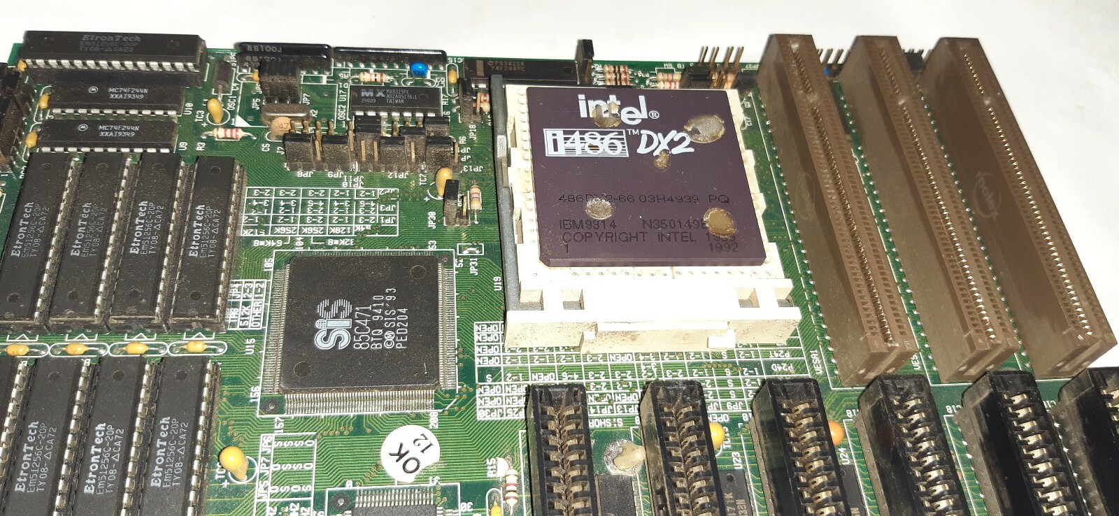 Rare 486 Motherboard, Socket 3, SiS 85C471 Chipset , 486 66Mhz CPU and ...