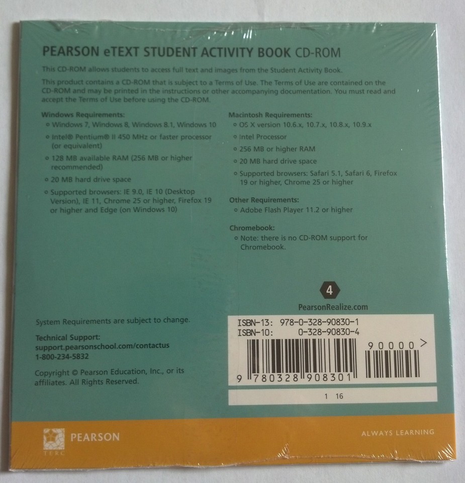 Investigations 2017 Student Activity Book eText CD-ROM 9780328908301 Grade 4 9780328908301| eBay
