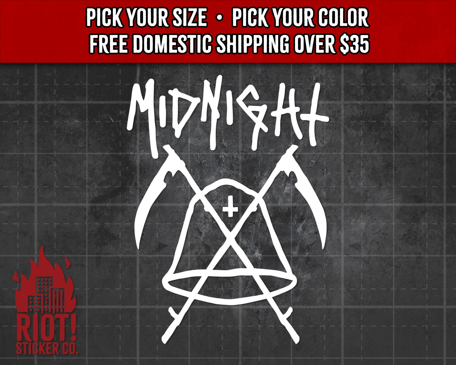 Midnight Decal for Car Band Logo Sticker for Laptop Heavy Metal | eBay