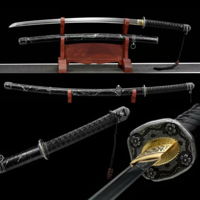 Battle Ready Japanese Tachi Sword 1095 Carbon Steel Full Tang Razor ...