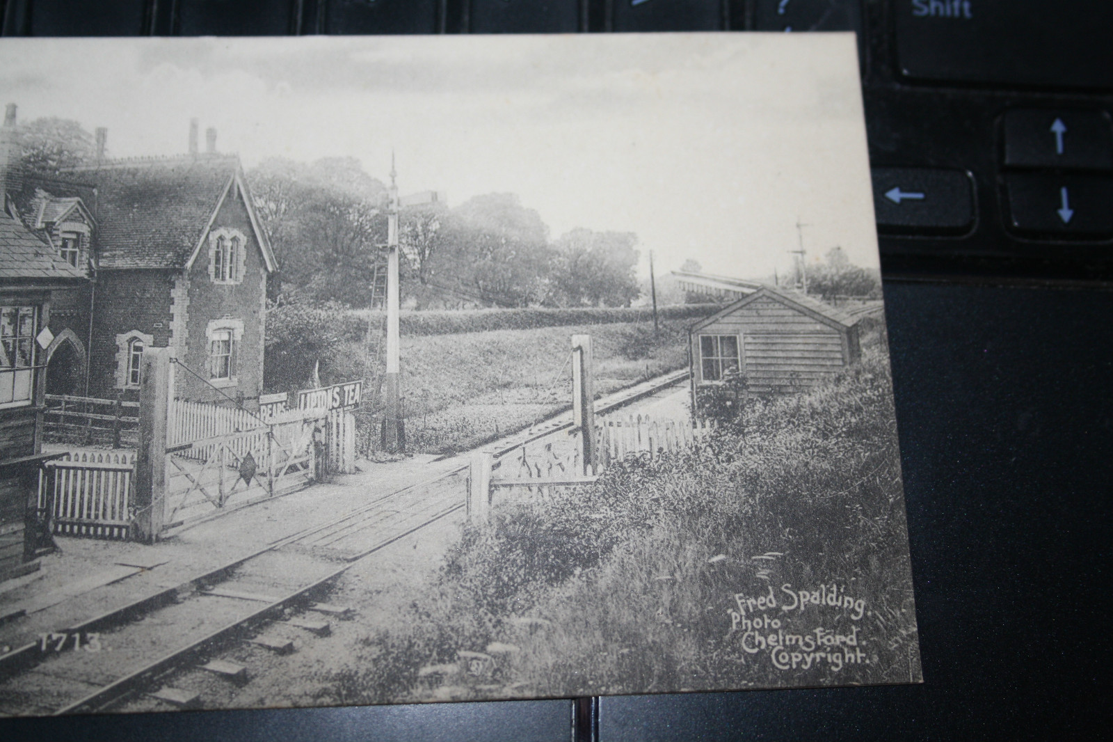 WHITE NOTLEY RAILWAY STATION SPALDING 1713 original postcard unused vg ...