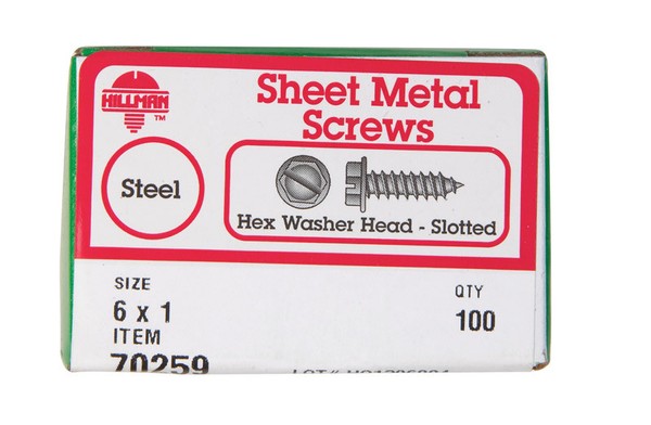 Hillman Fastener Corp 6x1 HWH Sheet Metal Screw 70259 for sale online ...